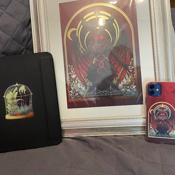 Mothman Terrarium Sticker - Etsy
