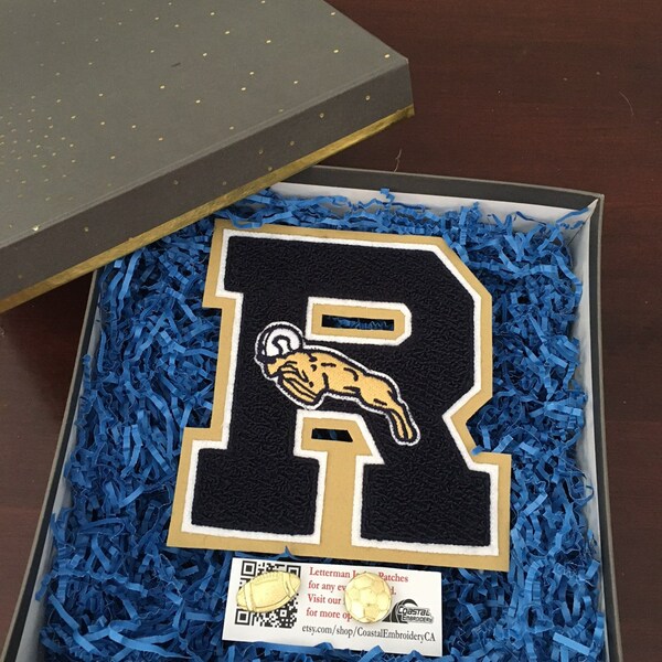 Chenille Custom Letterman Jacket Patch - Made in USA - Etsy