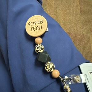 Personalized Badge Reel // Silicone Beaded ID Badge Holder // Office ...