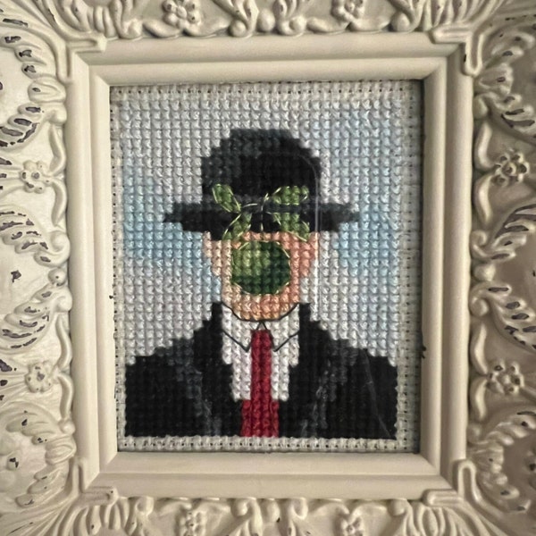 Mini "the Son of Man" Cross Stitch Pattern: Modern Art (PDF Pattern) - Etsy