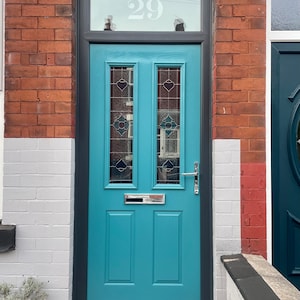 Traditional House Door Number Victorian Frosted Etched Vinyl Sticker ...