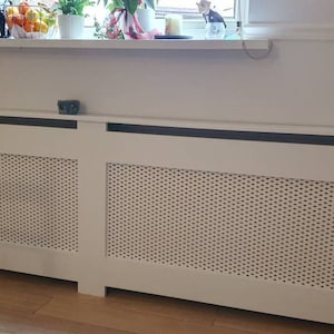 Bespoke Regency Grill Radiator Cover With Double Shelve Custom Made UK ...