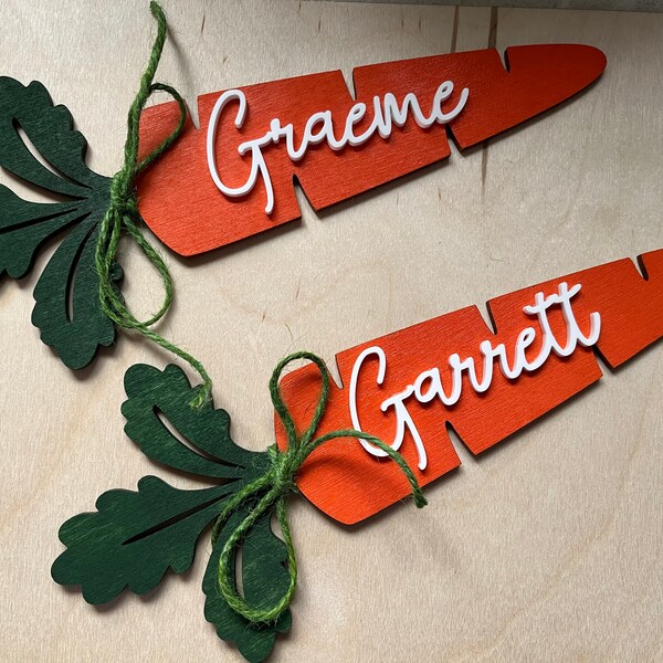 Carrot Tags Easter Basket Tag Carrot Personalized Easter Name Tags ...