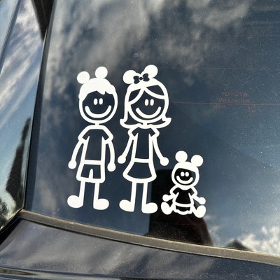 Stick Figure Family Car Decal Sticker - Etsy