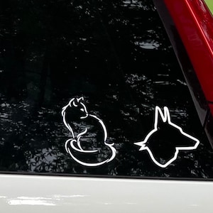 Vinyl Decal Cat Decal Cat Sticker Cat Decal Cat Car Decal / | Etsy