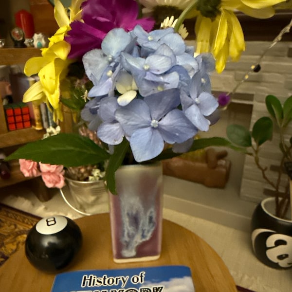 Handmade Porcelain Drippy Bud Vase: Reactive Glazes, Windowsill Decor ...