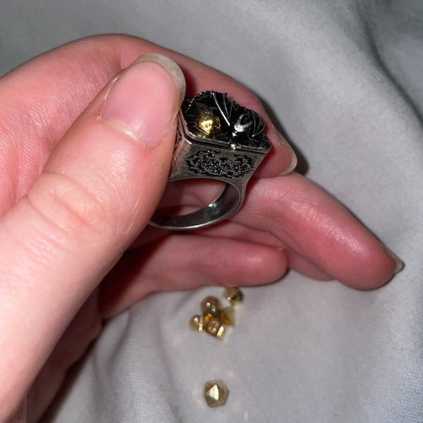 Dragon Ring Box and Mini Dice Set for DND Custom Engraved Text Ring D20 ...