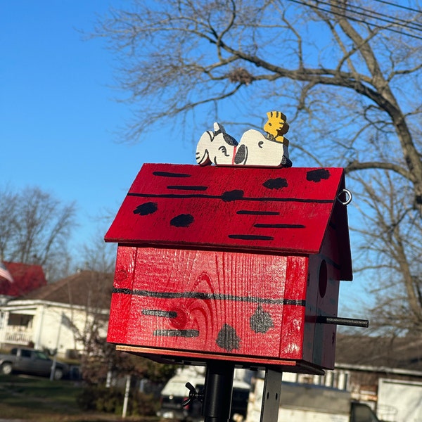 Snoopy Woodstock Birdhouse Dog House Charlie Brown Handmade Bird - Etsy