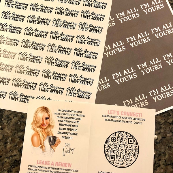 Hello Gorgeous I Have Arrived Small Shop Happy Mail Sticker, Packaging ...