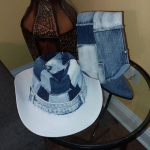 Salvaged Blue Jean Denim Back Leather Tags - Etsy