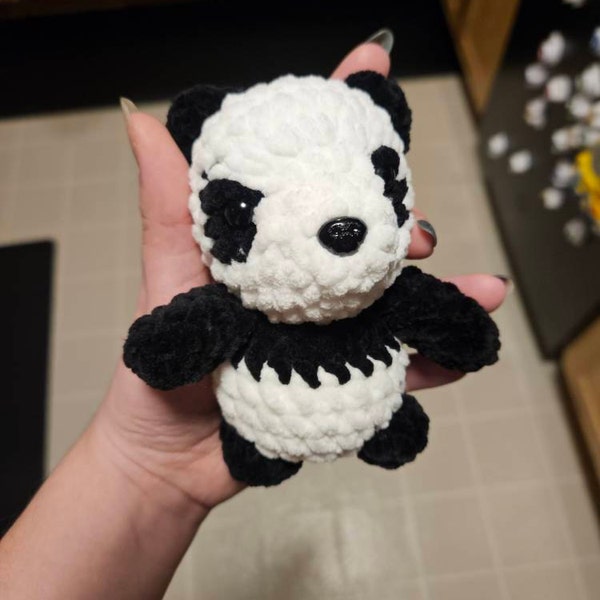 Pocket Panda Crochet Pattern · Amigurumi PDF Tutorial Baby Stuffed Animal Keychain Charm Easy ...
