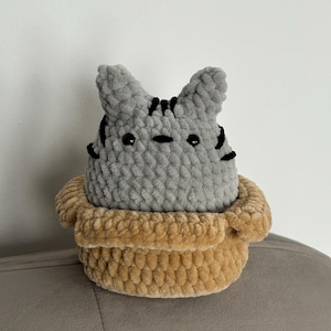 Cat in Box Crochet PDF Pattern, No Sew Crochet Cute Kitty Amigurumi ...