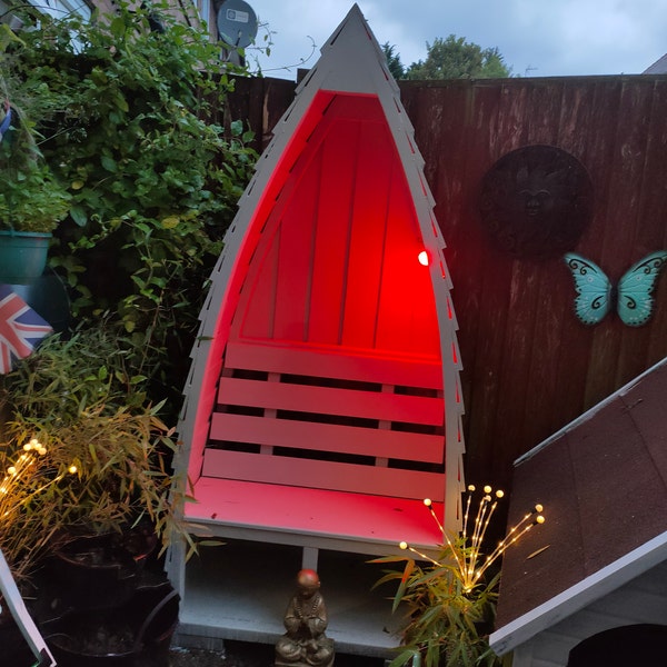 Boat Shaped/gothic Single Seat Garden Bench/arbour-delivered ...