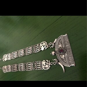 Indian Ethnic Choker Hasli Jewelry Set, Silver Oxidized Necklace and ...