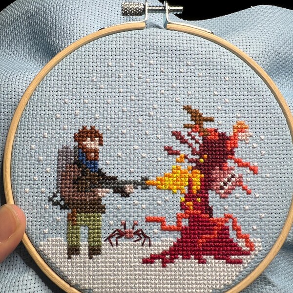 5" Macready and the Thing (the Thing) Cross Stitch Pattern - Etsy