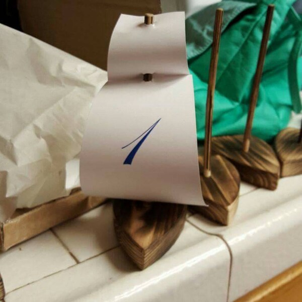 Set of 6 Sailboats With Numbers on Sails - Etsy