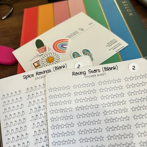 Book Review Sticker Pack 8 4.6w X 3.4h - Etsy