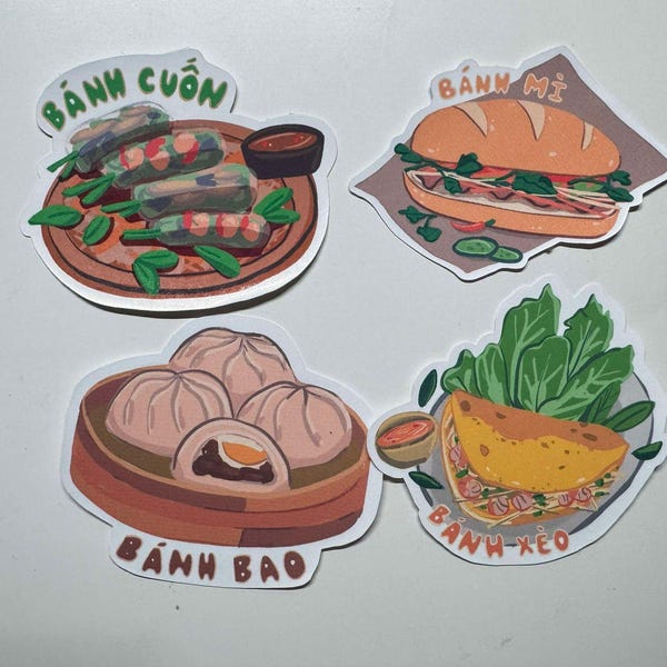 Vietnamese Food Sticker Pack, Food Sticker, Vietnamese Culture, Banh Mi ...