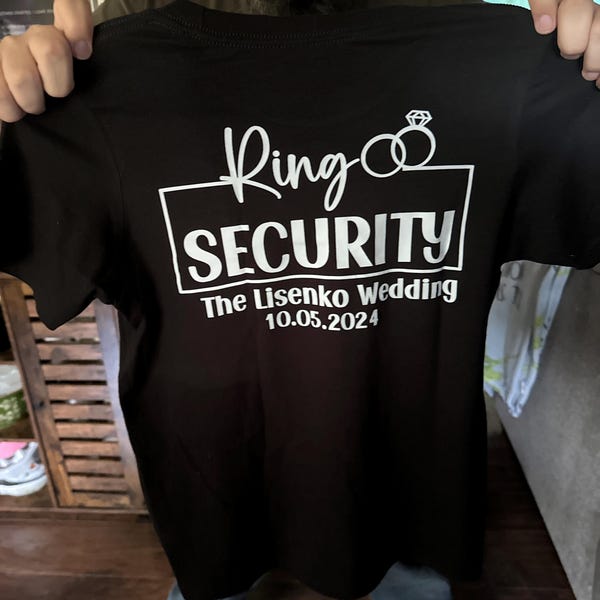 Custom Ring Security Shirt Personalized Ring Bearer Shirt Gift Ring ...