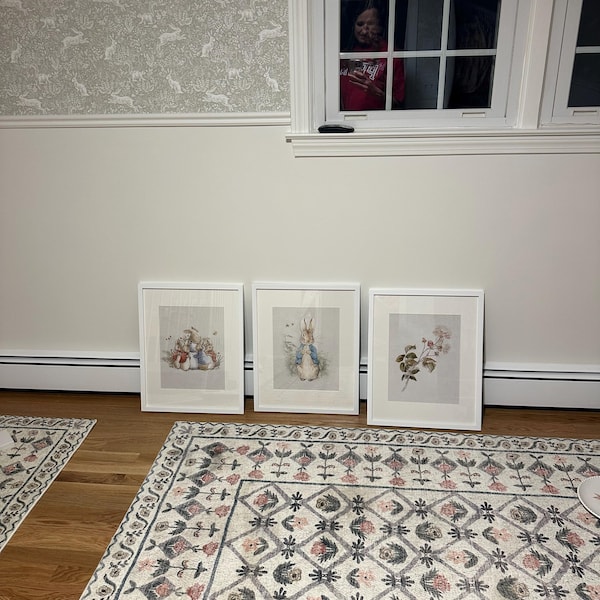 Peter Rabbit, Vintage Bunny Nursery Wall Art, Nursery Wall Art, Rabbit ...