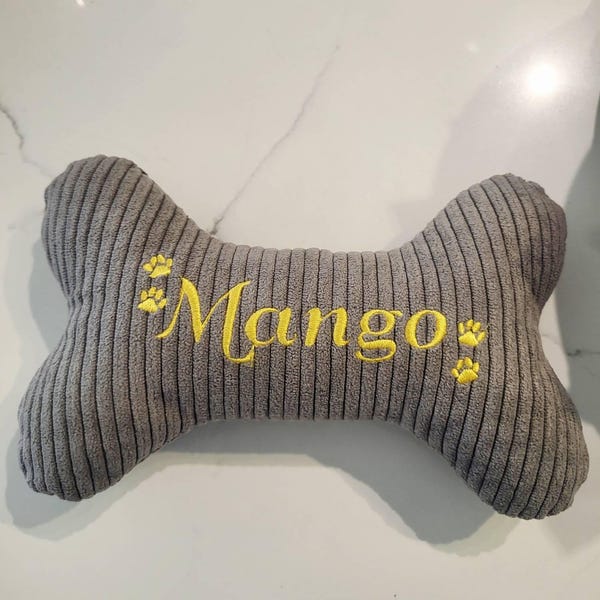 Personalized Dog Plaid Toy With Name Embroidered Dog Toy With Squeaky ...