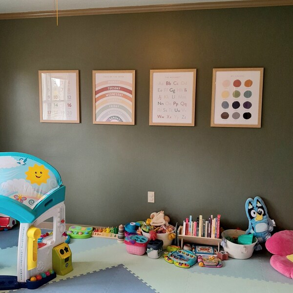 Rainbow Alphabet Poster, Handwriting Chart Print, Educational PRINTABLE ...