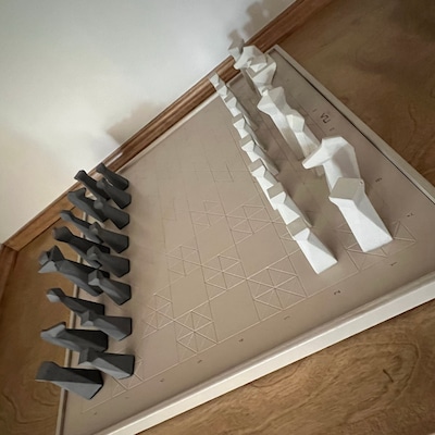 Modern Go Set, Wooden Go Board Game, Handmade Unique Go Set With Board ...