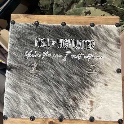 Let's Get Western Cowhide Sign Western Home Decor - Etsy