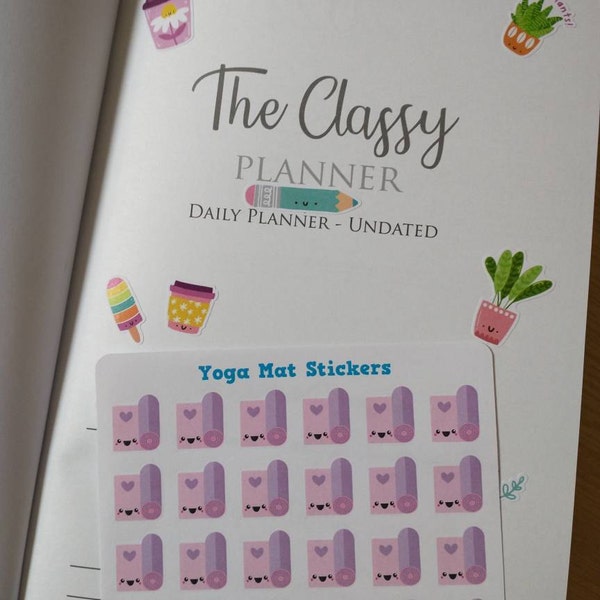 42 Cute Yoga/meditation/pilates/gym/exercise/work Out Planner Stickers ...
