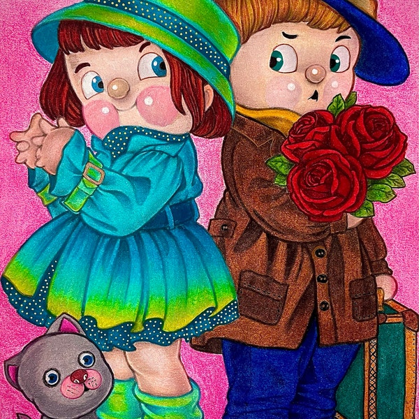 Lovely Day - Grayscale Coloring Page for Adults and Kids - Printable ...