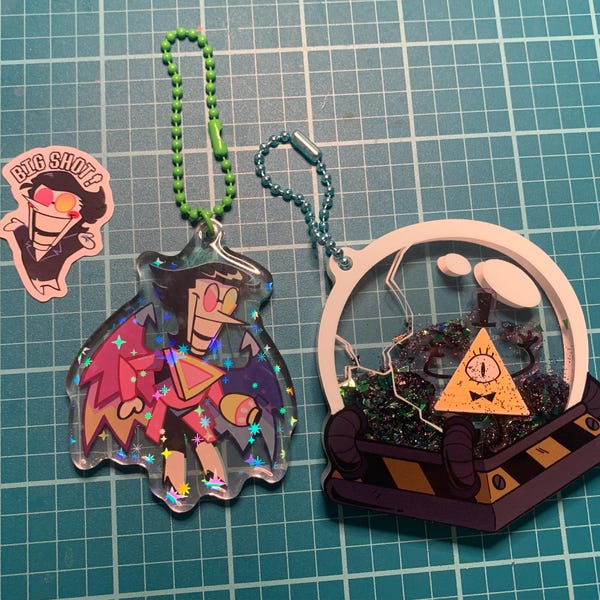 Spamton NEO Deltarune Holographic Keychain - Acrylic and Epoxy Charm 2. ...
