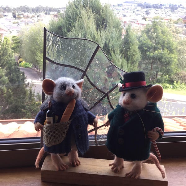 Homeless Mouse, Collectible Doll, Felted Mouse, Soft Sculpture, Felted ...