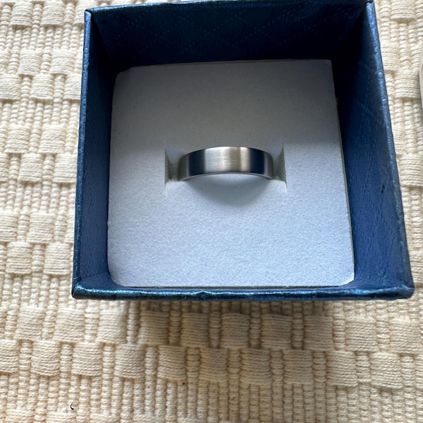 Simple Titanium Ring, Classic Wedding Band, Mens Modern Ring, Womens ...