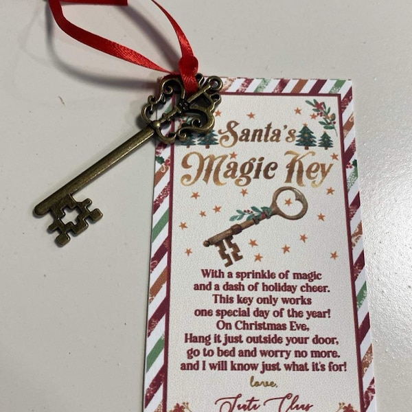 EDITABLE Santa's Magical Key Magic Key Tag Christmas Eve Box No Chimney ...
