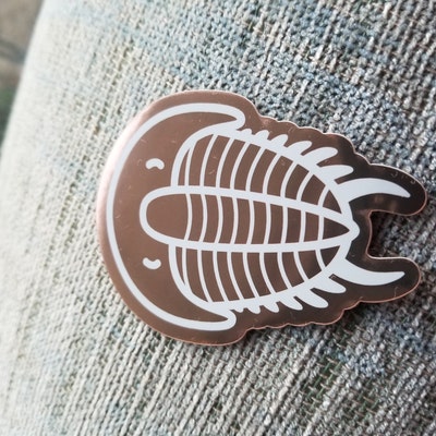 Trilobite Foil Rose Gold Vinyl Sticker - Etsy