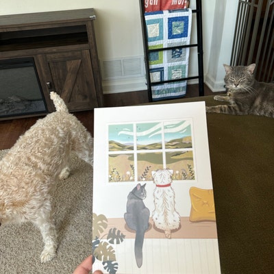 Gemini Cat Print, Zodiac Star Sign A4, A3, A2, 5x7, Cat Astrology ...