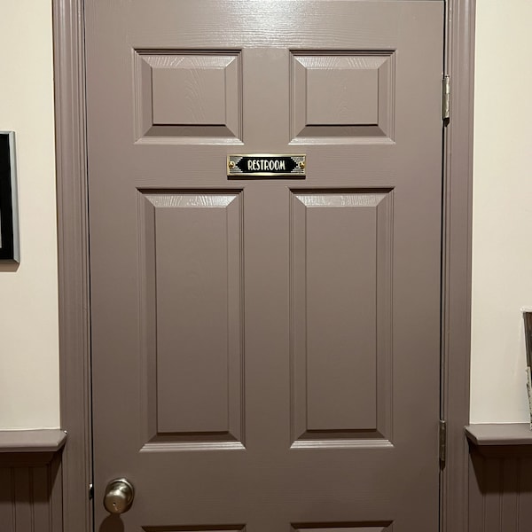 Art Deco Personalized Door Sign. Unique Handmade Metal Sign in Brass or ...