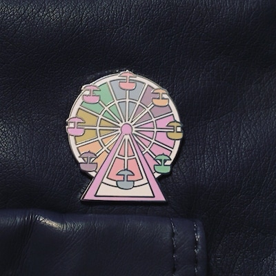 Pastel Rainbow Ferris Wheel Enamel Pin Badge, Lapel Pin, Tie Pin - Etsy