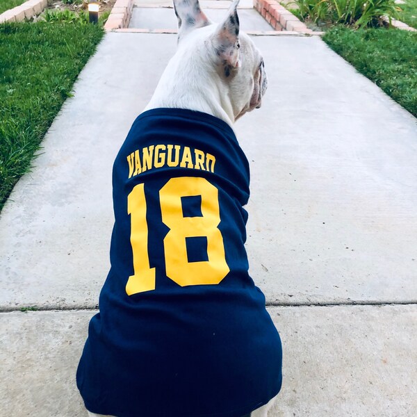 CUSTOM PET Jersey Tank T-shirt Personalized ANY Color Name Number Dog ...