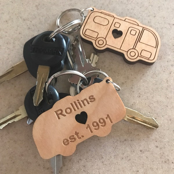 RV Camper Keychain - Motorhome Camper Charm - Camping Keychain - RV ...