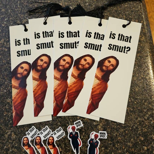 Peeking Jesus - is That Smut? - Bookmark - Etsy Canada