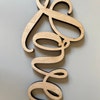 Wooden Word Ornaments for Christmas Tree, Word Cutouts Rustic Christmas ...