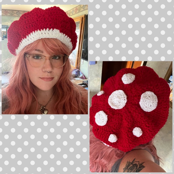 Crochet Mushroom Toadstool Hat *PATTERN ONLY* - Etsy