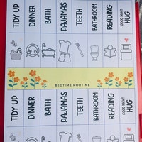 Bedtime Routine Chart, Printable Folding / Flip Chart : Kids Daily ...