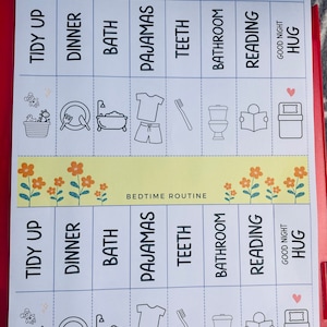 Morning Routine Chart, Printable Folding / Flip Chart : Kids Daily ...