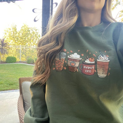 Fall Coffee Sweatshirt, Fall Sweater, Pumpkin Spice Sweatshirt, Cute ...