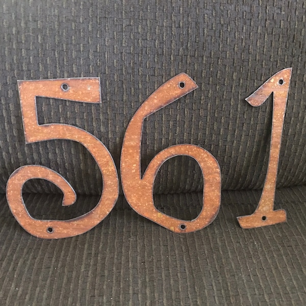 Rustic Metal - 4 Inch TO 8 Inch - Individual House Numbers - Size ...