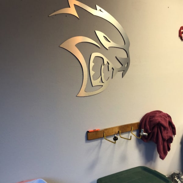 HELLCAT Logo 30"x30" Huge Brushed Silver Garage Sign - Etsy