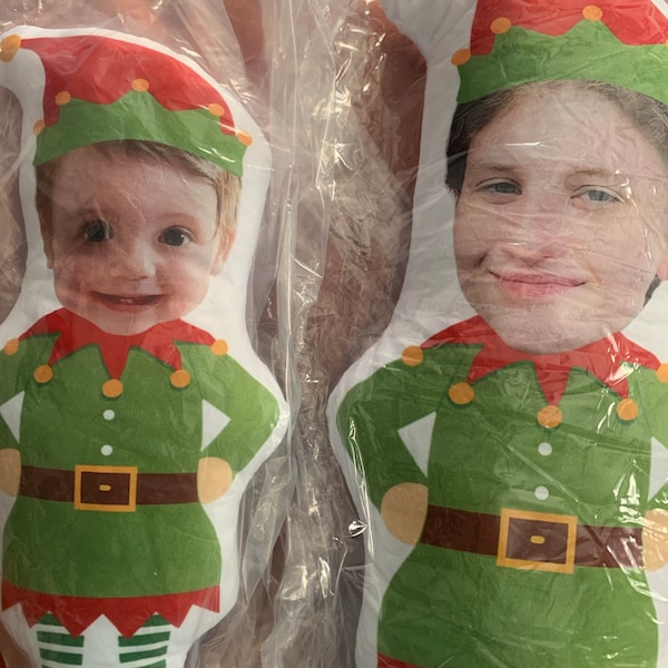 My Face Pillow Custom Personalized Photo Pillow Gift Christmas Elf ...
