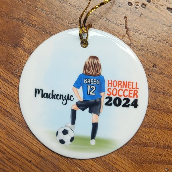 Custom Soccer Graduate Ornament, Soccer Player Graduation Gift ...